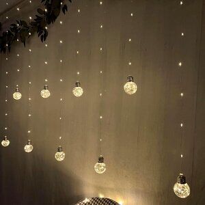 Holiday | New 20 Led Christmas Curtain String Lights Remote Control Usb ...